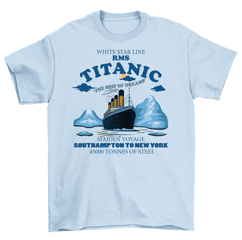 White Star Line Titanic Ship Of Dreams Maiden Voyage T-Shirt Men Women ...