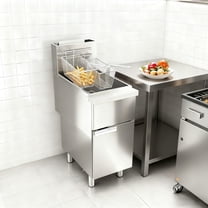 50 lb Commercial Natural Gas Deep Fryer, High-Volume Stainless Steel ...
