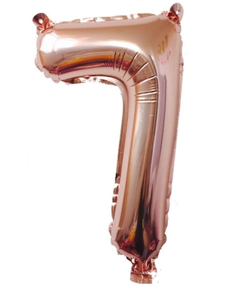40" Giant Rose Gold Seven Year Old Baby Birthday 7 Month Number Float ...