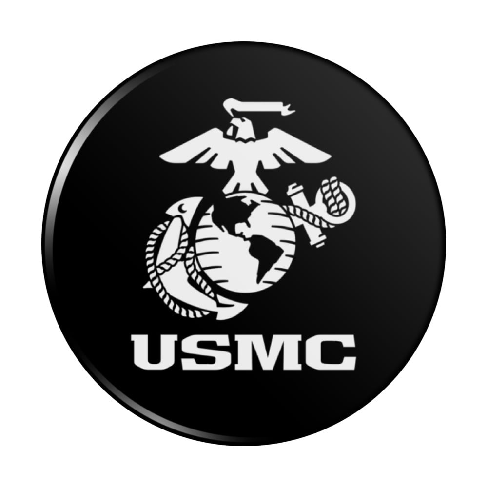 Black And White Marine Corps Emblem