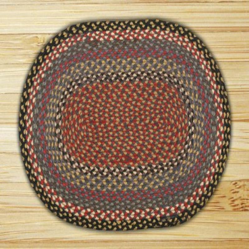 Earth Rugs C-043 Oval Shaped Rugs, 20 by 36", Burgundy/Blue/Gray ...
