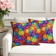 Abstract Geometric Pillow Covers Set of 2, Vintage Color Modern ...