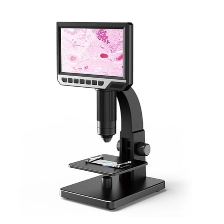 Digital Microscope 2000X with 7 Inch LCD Screen Dual Lens Dual Power ...
