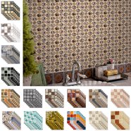 KASARO Wall Tile Peel and Stick Mosaic Shell Backsplash Decor for ...