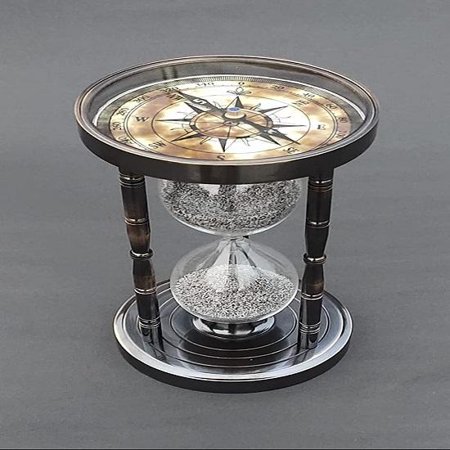 5 Min's Nautical Hourglass Timer, Solid Brass Hourglass Sand Timer with ...