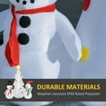 HOMCOM Outdoor Yard Xmas Inflatable Snowmen with LED Lit Christmas Tree ...