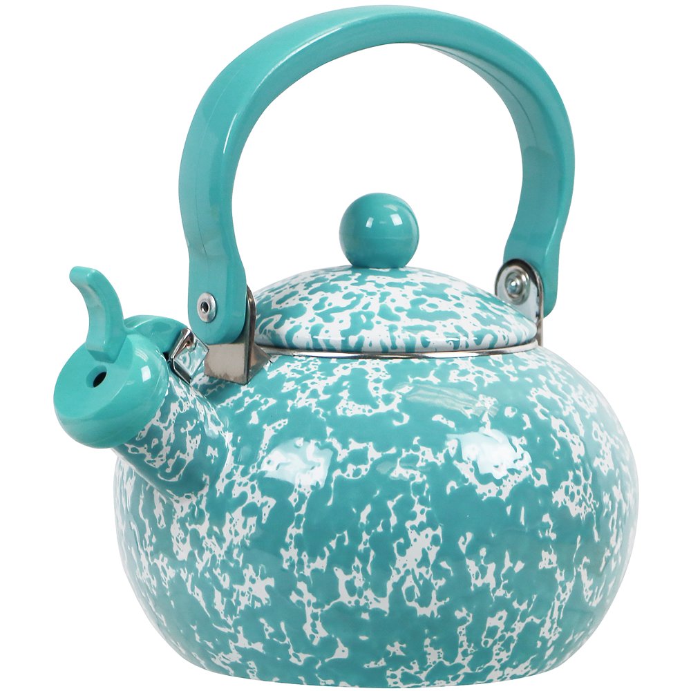 Calypso Basics, Marble Effect Harvest Whistling Teakettle, Turquoise ...