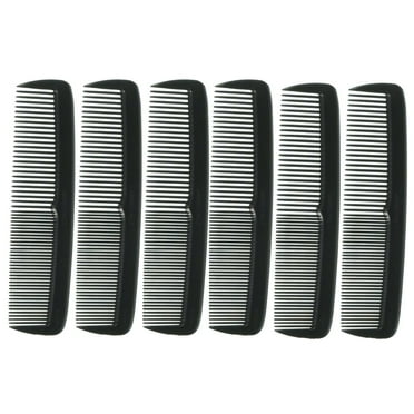 Professional Quality 5" Heavy Duty Pocket Comb, Unbreakable, Black, 4 ...