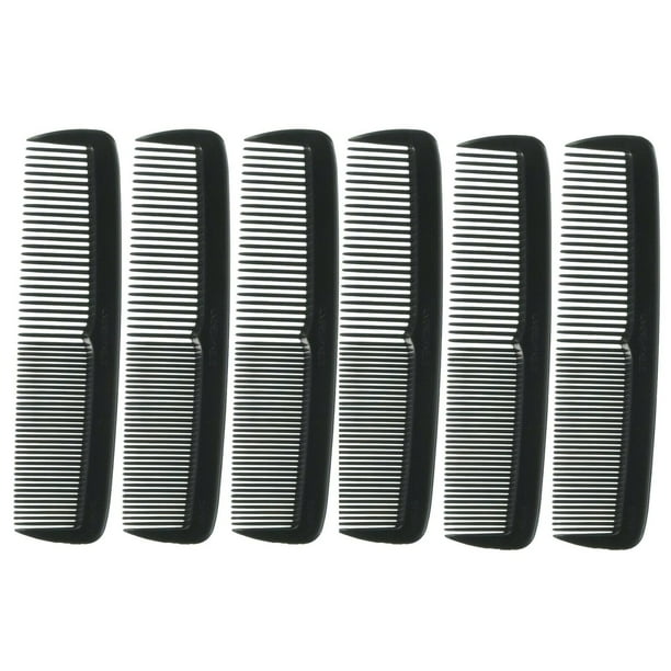 6 Pack Black Hair Pocket Size 5" Unbreakable Plastic Comb - Walmart.com