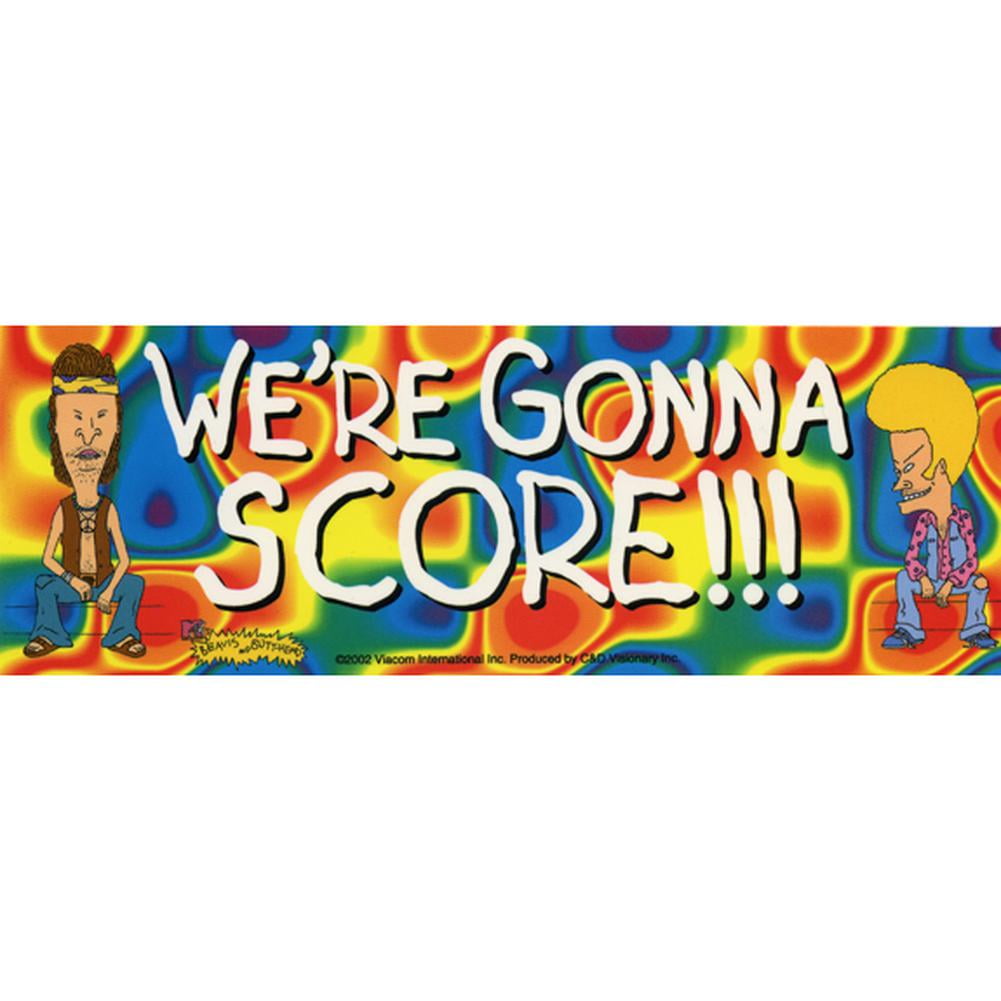 Beavis & Butthead - We're Gonna Score - Decal - Walmart.com