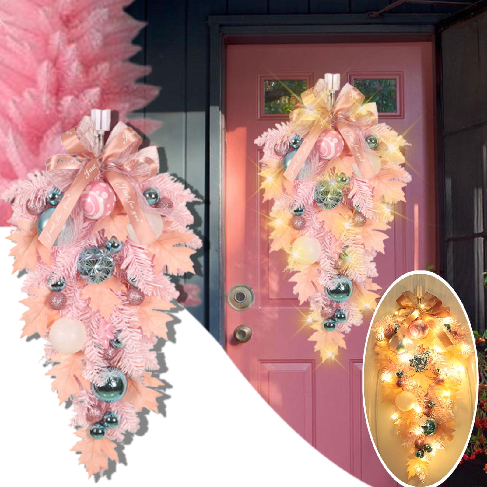 Last Chance Christmas Door Hanging Warm Light LED Christmas Painted ...