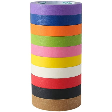 Colored Masking Tape, ZMLEVE 10-Pack Colorful Craft Art Painters Paper ...