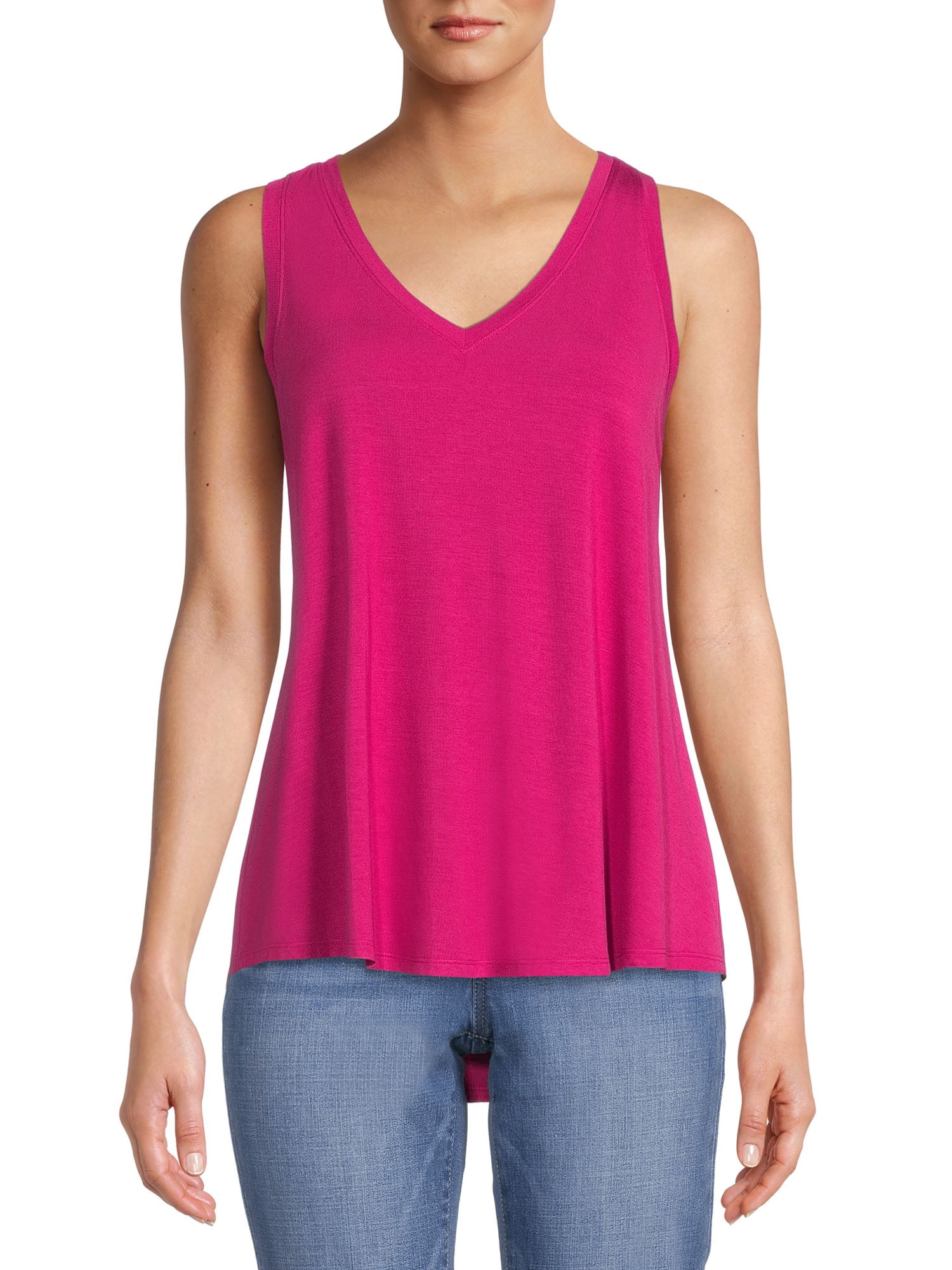 Time and Tru Women's High Low Tank Top - Walmart.com