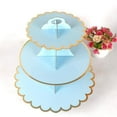 Dualoai 3-Tier Round Cardboard Cupcake Stand Dessert Tower Treats ...
