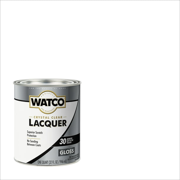 Clear, Watco Lacquer Gloss Wood Finish- 303238, Quart - Walmart.com