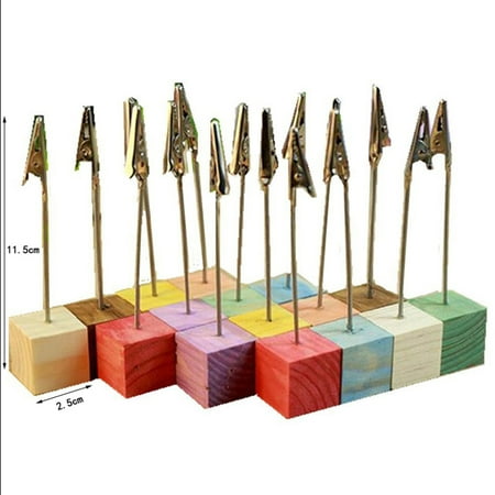 16pcs Colorful Pine Wedding Menu Clip Table Numbers Clasp Clip Stand ...