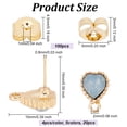 1Box 20Pcs 5 Color Alloy Stud Earring Finding with Resin Rhinestone and ...