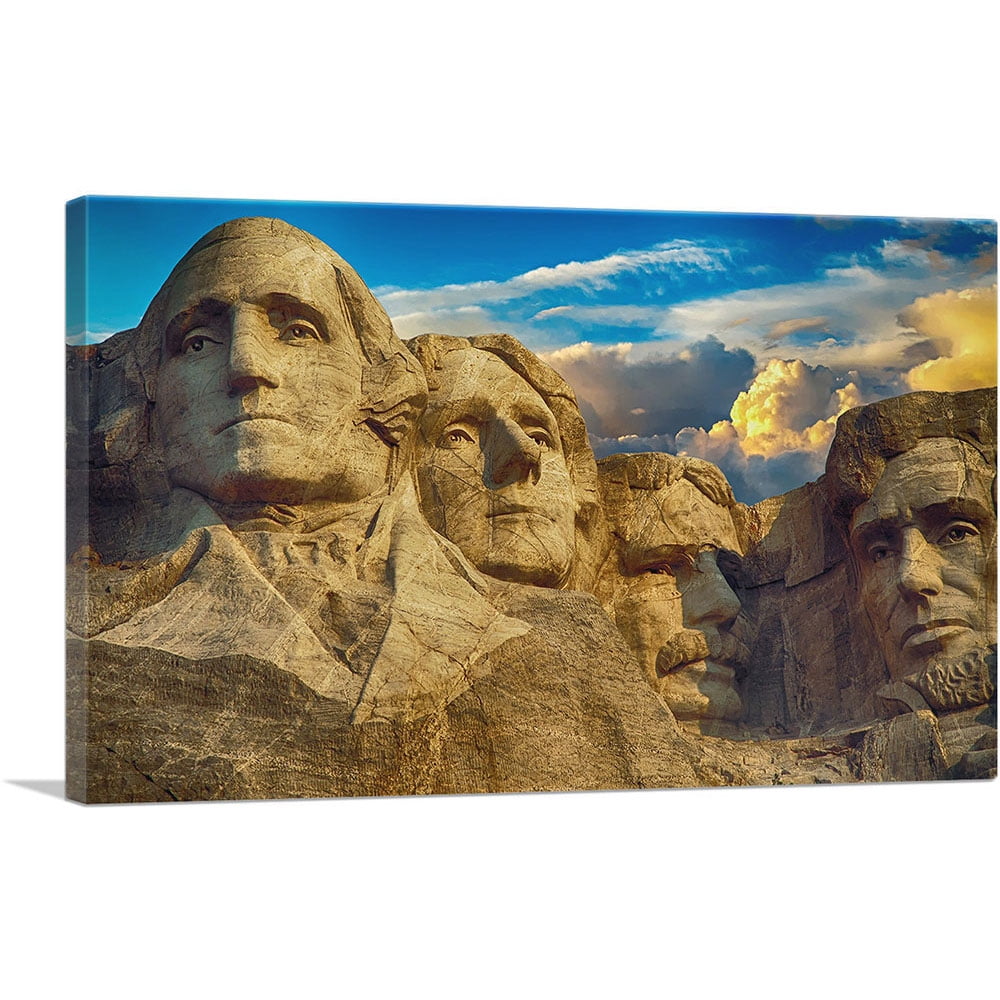ARTCANVAS Four Presidents Mount Rushmore National Memorial Canvas Art ...
