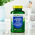 Spring Valley Calcium, Magnesium & Zinc Plus Vitamin D3 Coated Caplets ...