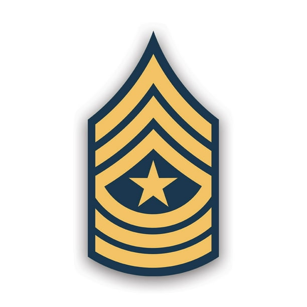 E-9 Sergeant Major Insignia Sticker Decal - Self Adhesive Vinyl ...