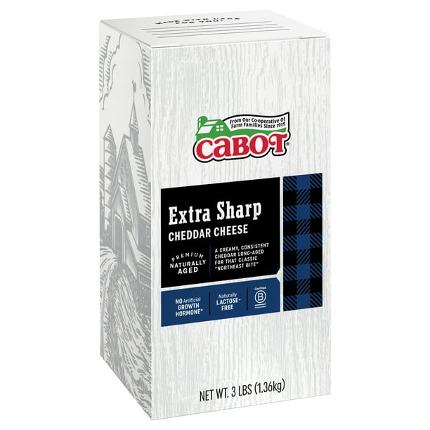 (12 Pack) Cabot Extra Sharp White Cheddar Cheese Bar, 6 oz - Walmart.com