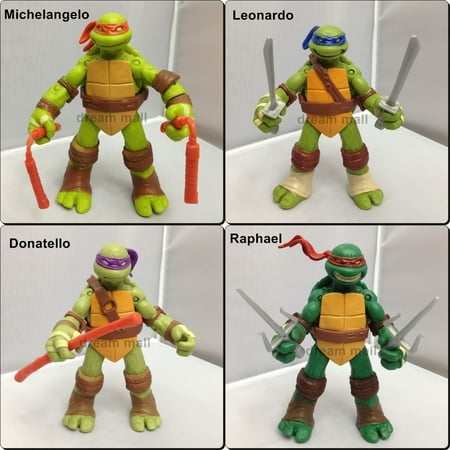 Set Of 4pcs Teenage Mutant Ninja Turtles Battle Shell Action TMNT ...