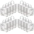 16-Pack Clear PVC Gift Bags with Handles, 8x8 Inch Reusable Tote Bags ...