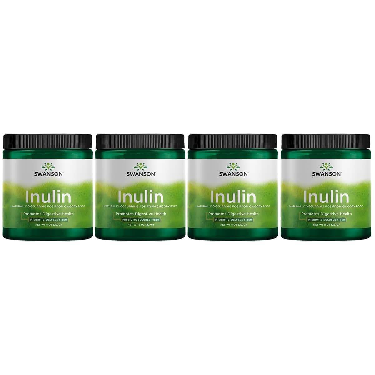 Swanson Inulin - Prebiotic Soluble Fiber 8 oz Pwdr 4 Pack - Walmart.com