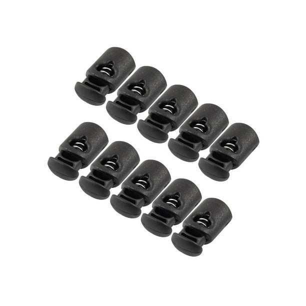 Uxcell Toggle Spring Stop Single Hole String Cord Locks Plastic 10 Pcs