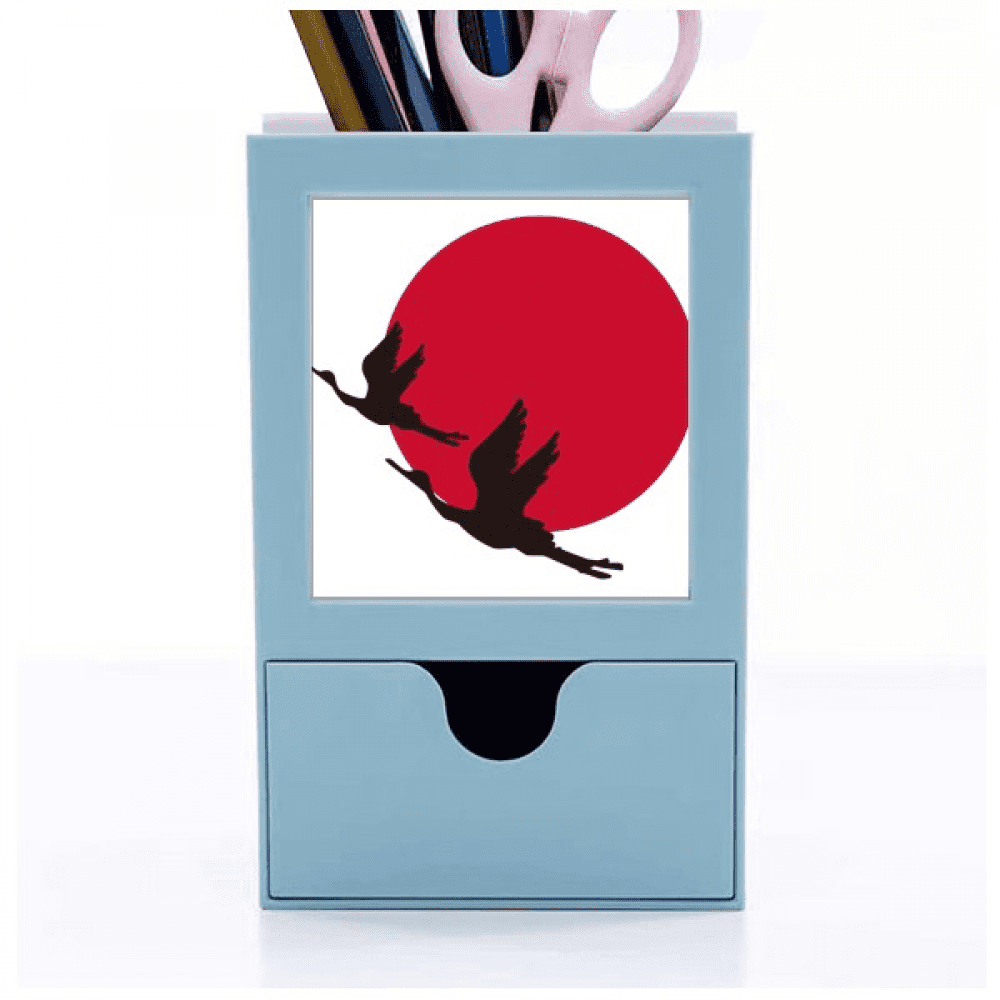 Japan Red Black Flying Geese Desk Supplies Organizer Pen Holder Card ...