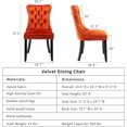 Oduse Daily Beautiful Orange Velvet Dining Chairs Set Of 2 Kitchen