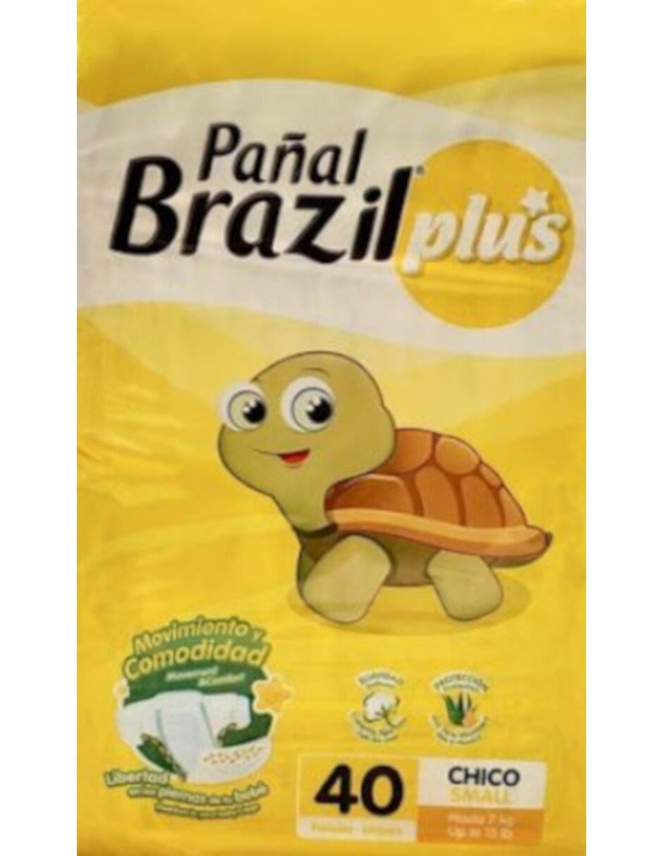 Pack de 4 Pañal Brazil Plus Recién Nacido 40 piezas Brazil plus Chico ...