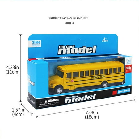 School Bus Model Alloy Simulation Pull Back School Bus Model Toy for ...