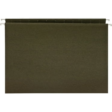Universal Standard Green Hanging File Folders, 1/5 Tab, 11 Point Stock ...