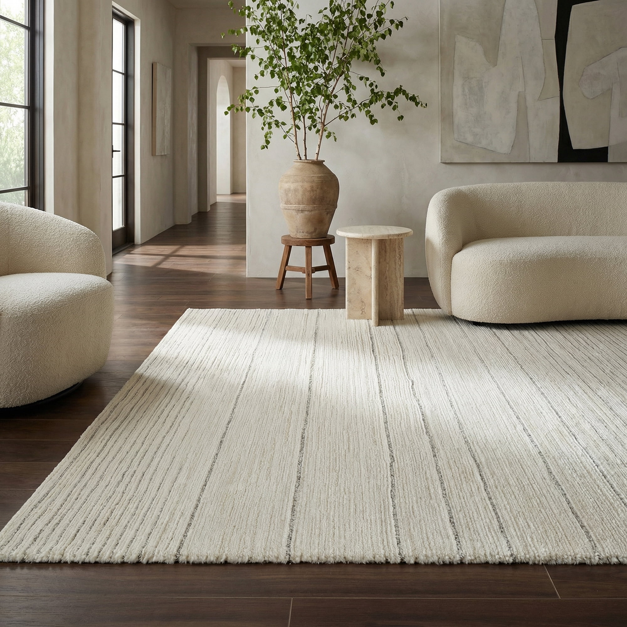 Click here for Rug Branch Casa Abstract Indoor Area Rug  Beige Cr... prices