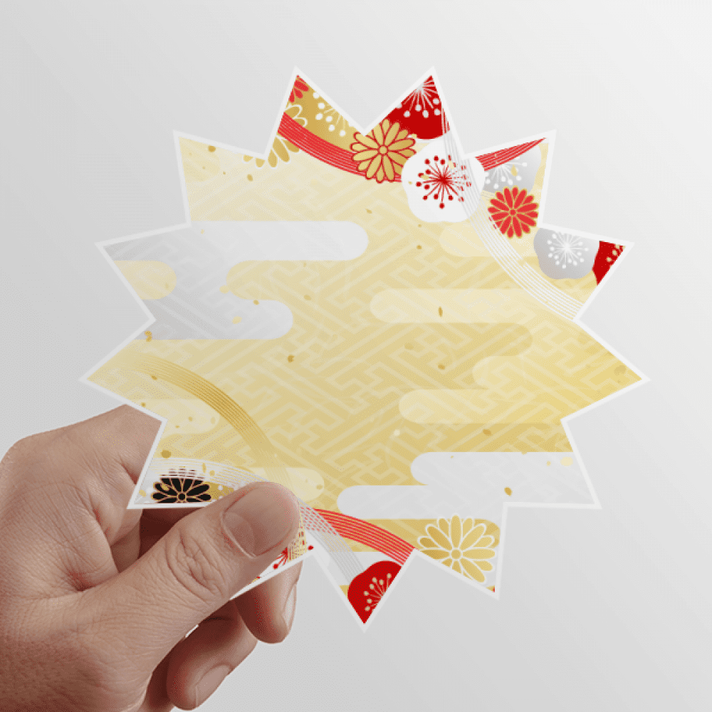 Sakura Geometry Flowers Pattern Japan Sun Vinyl Sticker Luggage ...