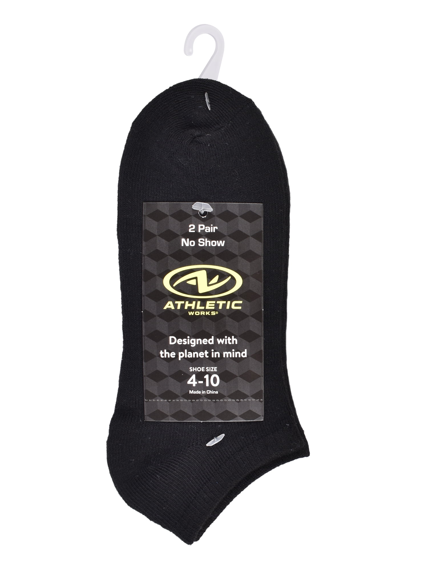 Athletic Works Women's Socks, 2-Pack, Sock Size 9-11, Shoe Size 4-10 ...