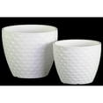 Urban Trends Collection Ceramic Round Pot with Embossed Teardrop Design ...