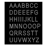 Monogram Alphabet Letters Iron-on Clear Rhinestone Transfer by JCS ...