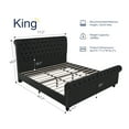 Jocisland King Size Upholstered Sleigh Bed Frame with Tufted Velvet ...