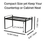 SUNFICON Compact 2-Tier Spice Rack, Stackable Metal Wire Organizer for ...