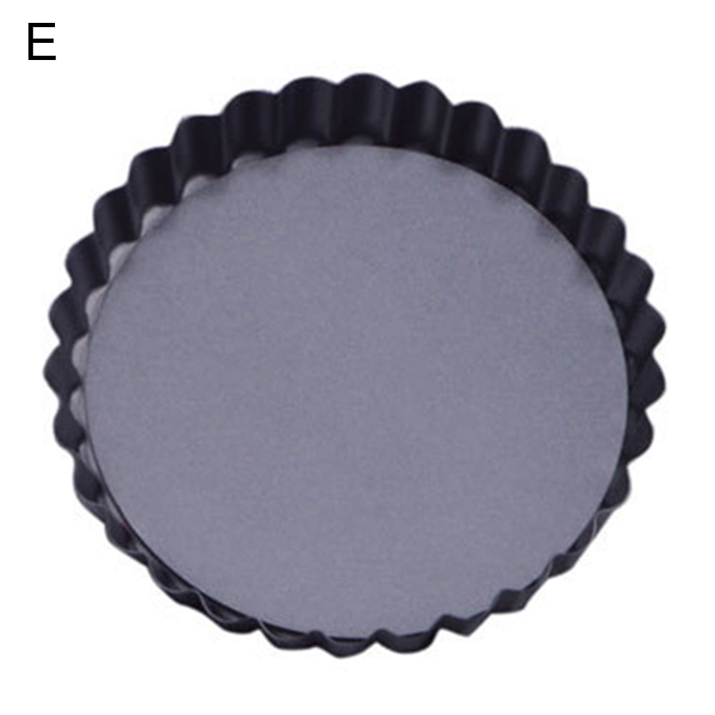 Non-stick Wavy Heart Round Egg Tart Cake Pan Baking Cheese Tray Pizza ...