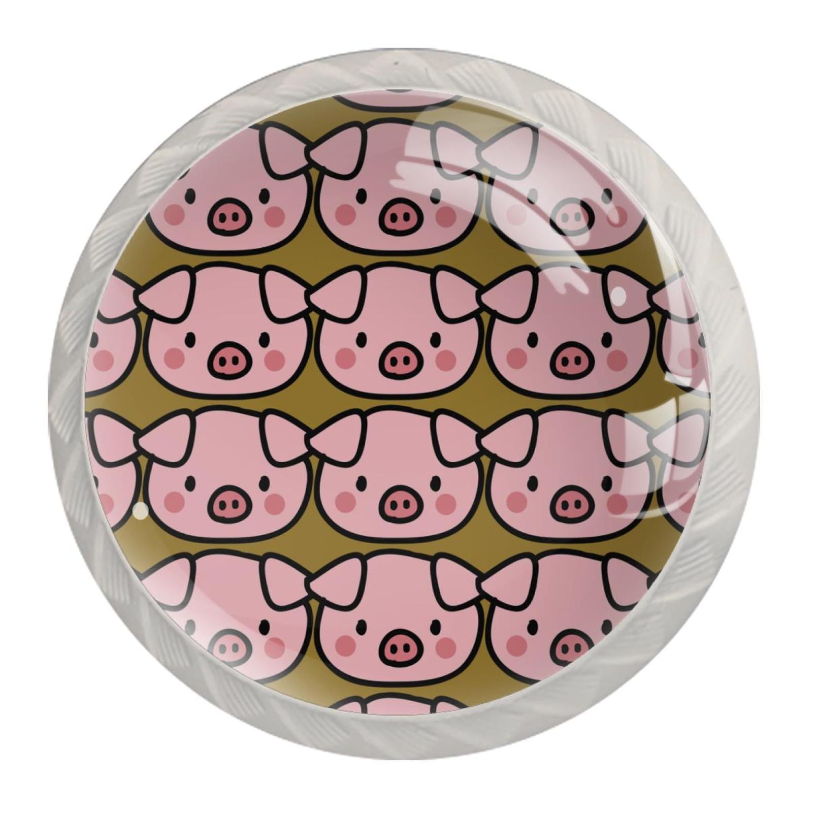 4 Pcs Pig Animal Brown Knobs for Kitchen Cabinet Cupboard Dresser ...