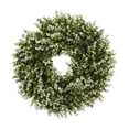 20 Inch Wreath for Front Door, Faux Outdoor Greenery, Eucalyptus Decor ...