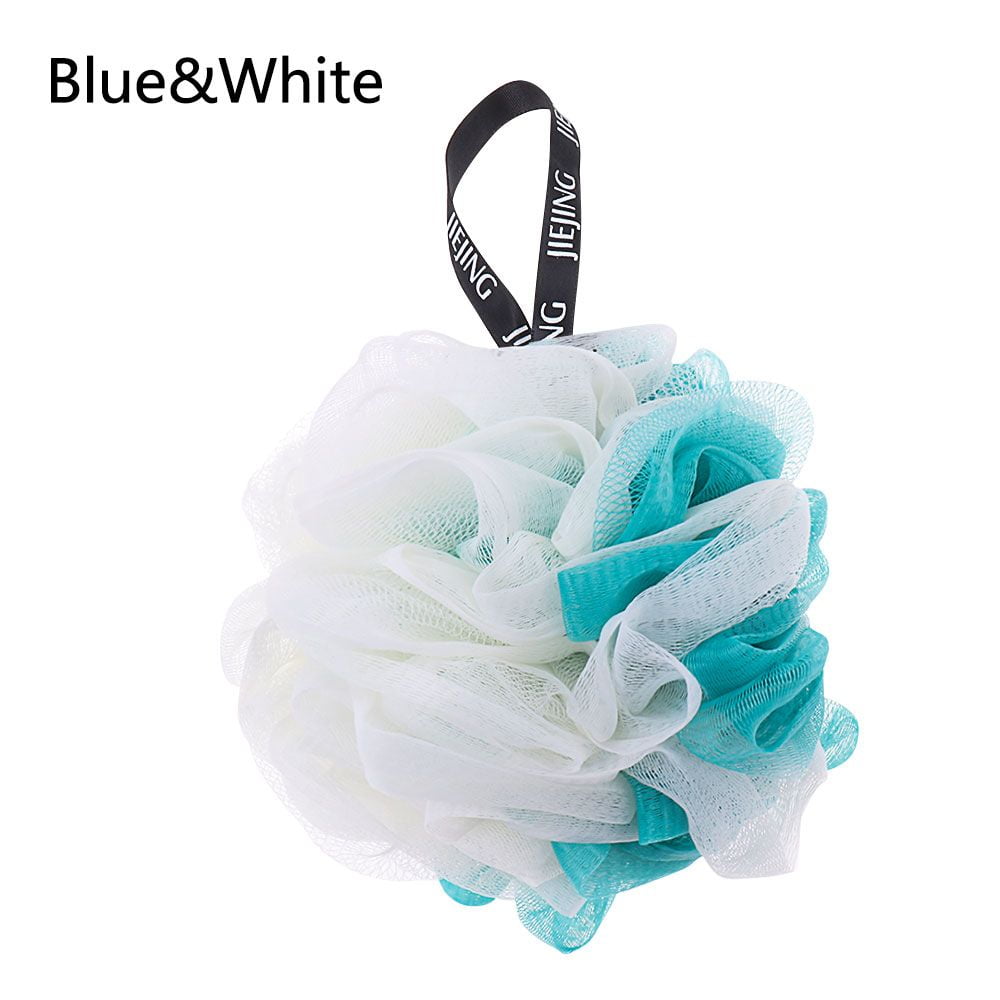 Nylon Bath Ball Sponge Balls Shower Puff Soft Mesh Body Exfoliate BLUE ...