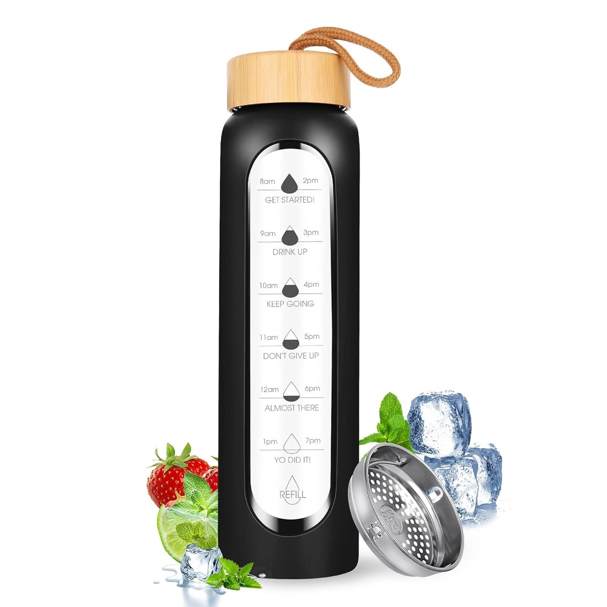 Click here for Entasser Drinking Bottle 1l Glass Shatterproof  Wa... prices