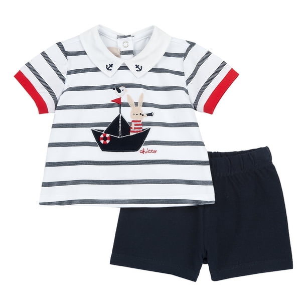 Chicco Conjunto De 2 Piezas Polo Short Diseño Marinero Varia | Bodega ...