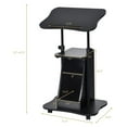 Mobile Lectern Teacher Podium - Adjustable Height Rolling Stand for ...