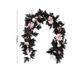 5.7FT Artificial Halloween Garland Plastic Flower Garland Fake Rose ...