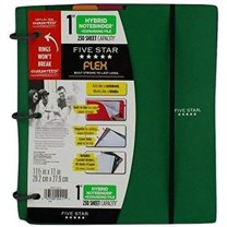 Five Star Flex 1 1/2" Hybrid NoteBinder, Green (72401) - Walmart.com